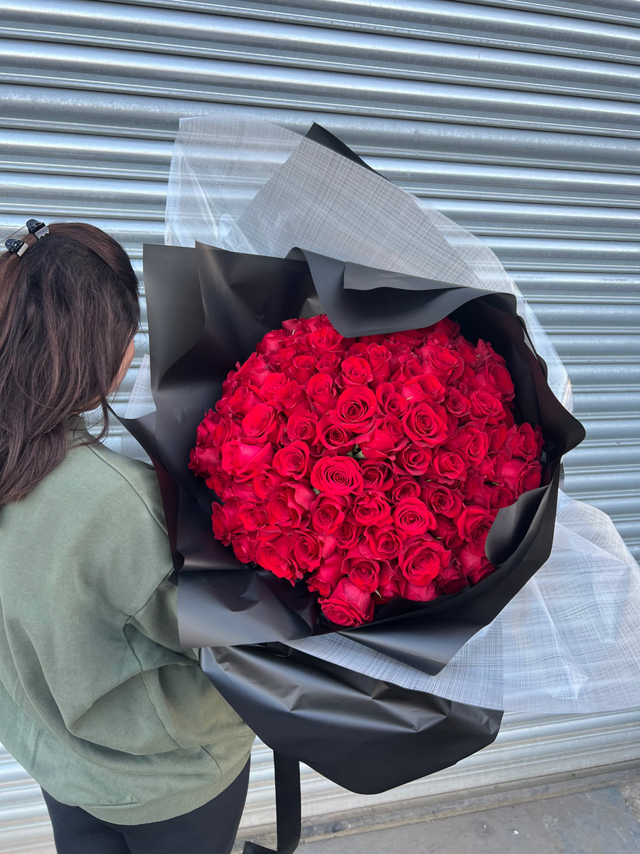 Super Deluxe Red Rose Bouquet | Flower Design of Lichfield